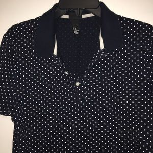 H&M | Tops | Hms Medium Size Womens Polo Poker Dots | Poshmark